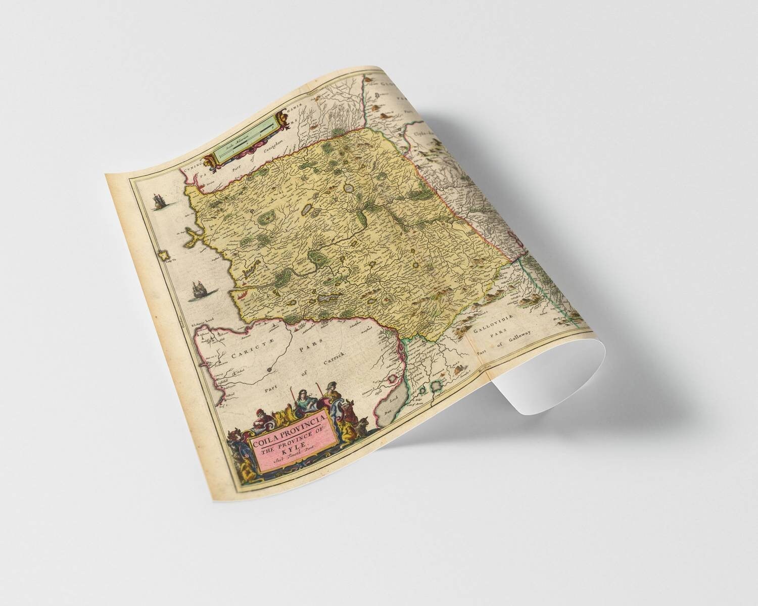 Ayrshire Old Map Mauchline, Cumnock, Sorn, Auchinleck, Catrine, South ...