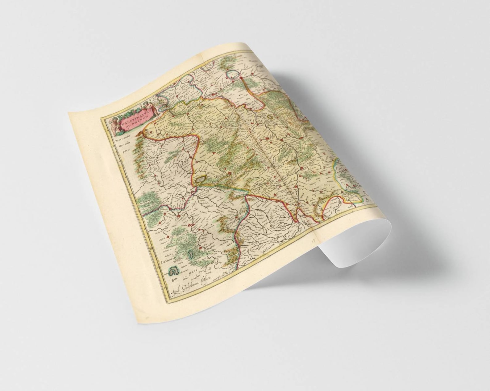 Germany Old Map Mannheim, Schifferstadt, Grnstadt, Bad Drkheim ...