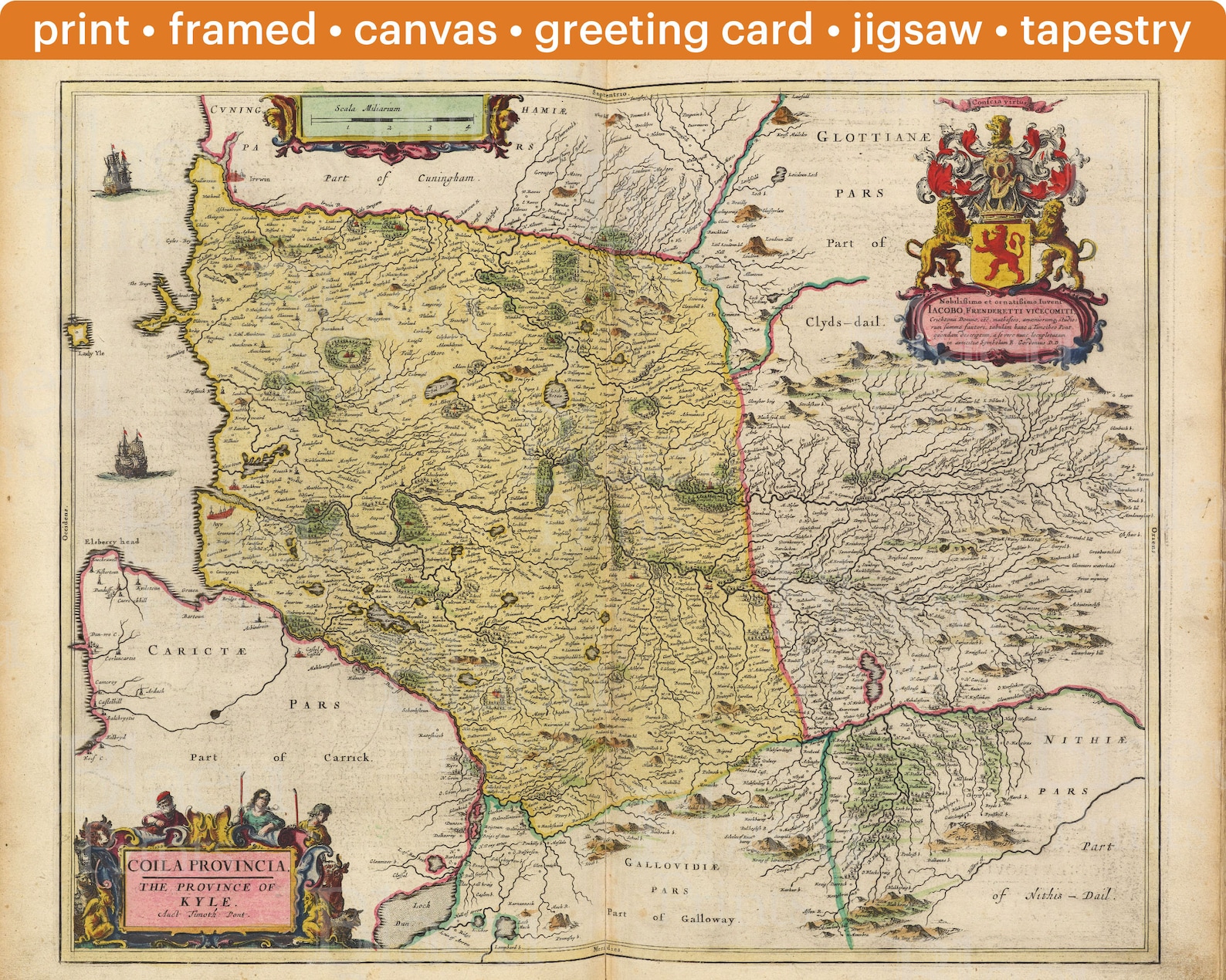 Ayrshire Old Map Mauchline Cumnock Sorn Auchinleck - Etsy