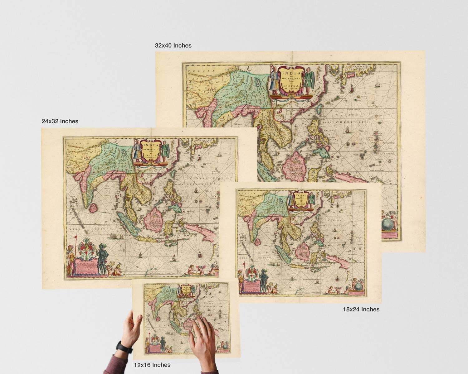 Southeast Asia Old Map Singapore, Ho Chi Minh City, Kuala Lumpur ...