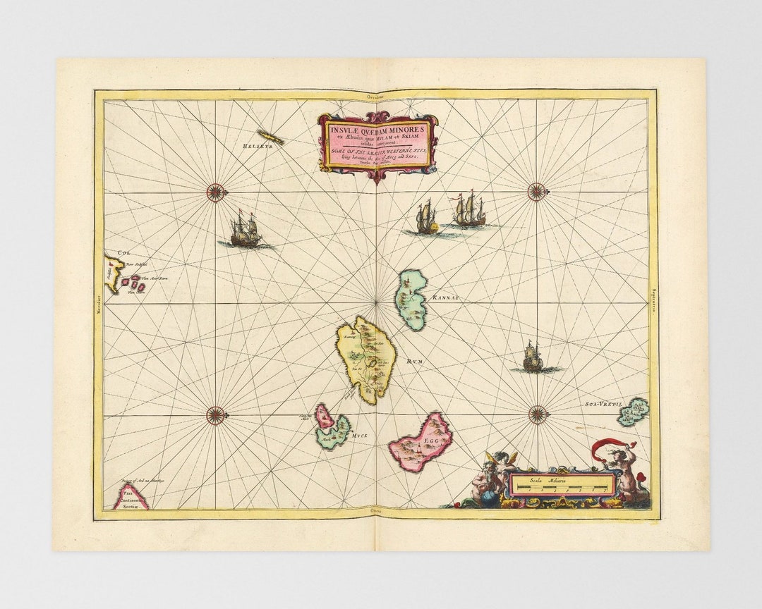 Map of Inner Hebrides | Rum, Eigg, Canna, Muck, Port Mor, Isle Skye ...