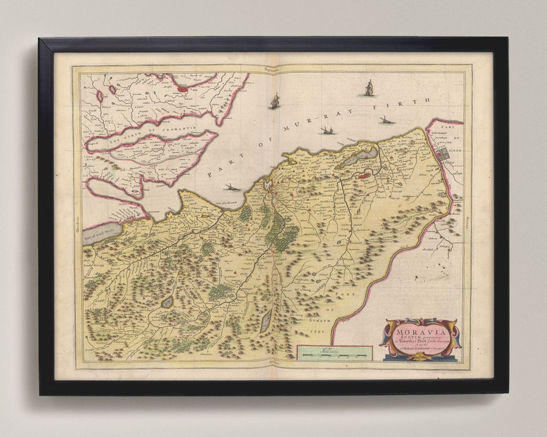 Moray Old Map Forres Nairn Dyke Kintessack Auldearn - Etsy