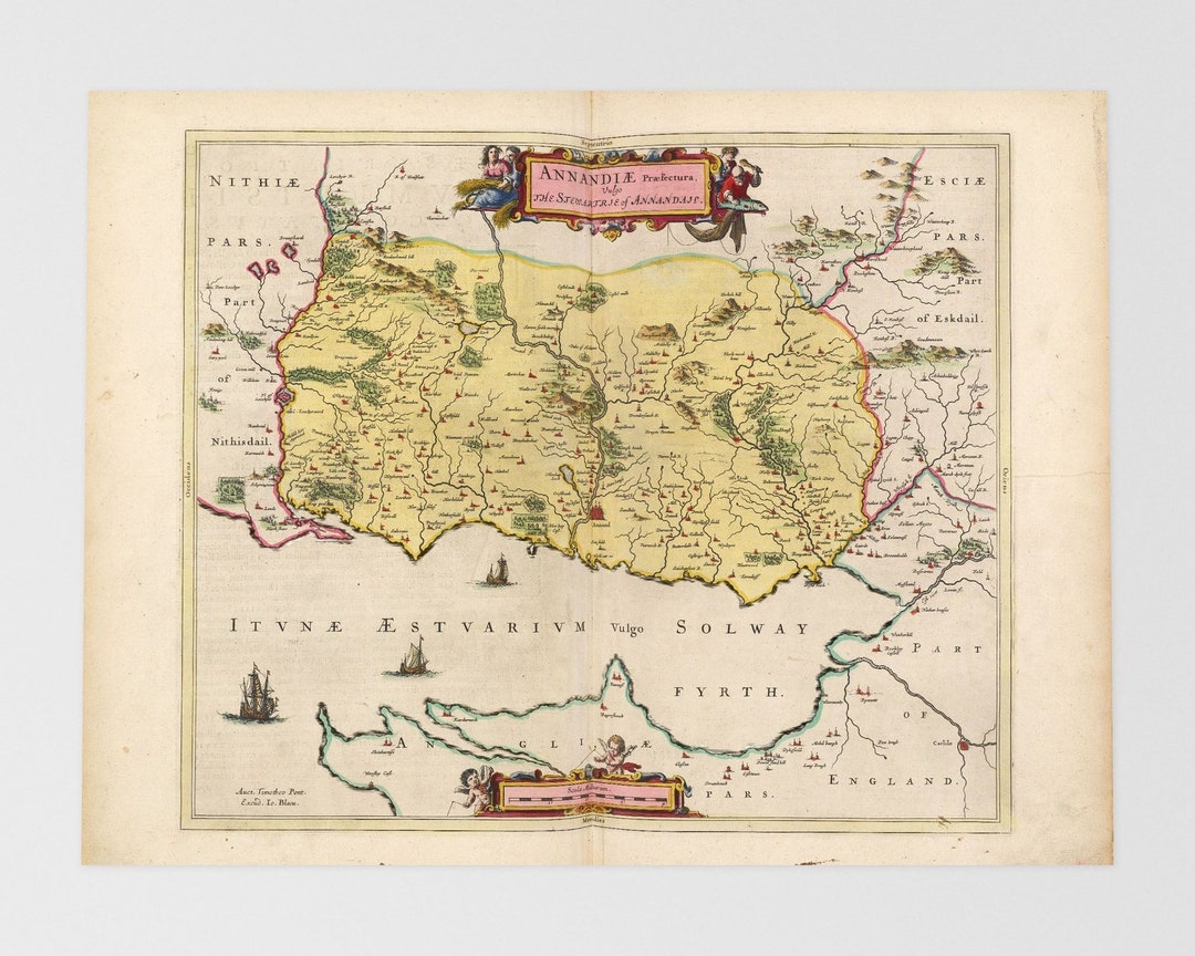 Old Map Dumfries, Galloway Annan, Eastriggs, Bowness on Solway ...