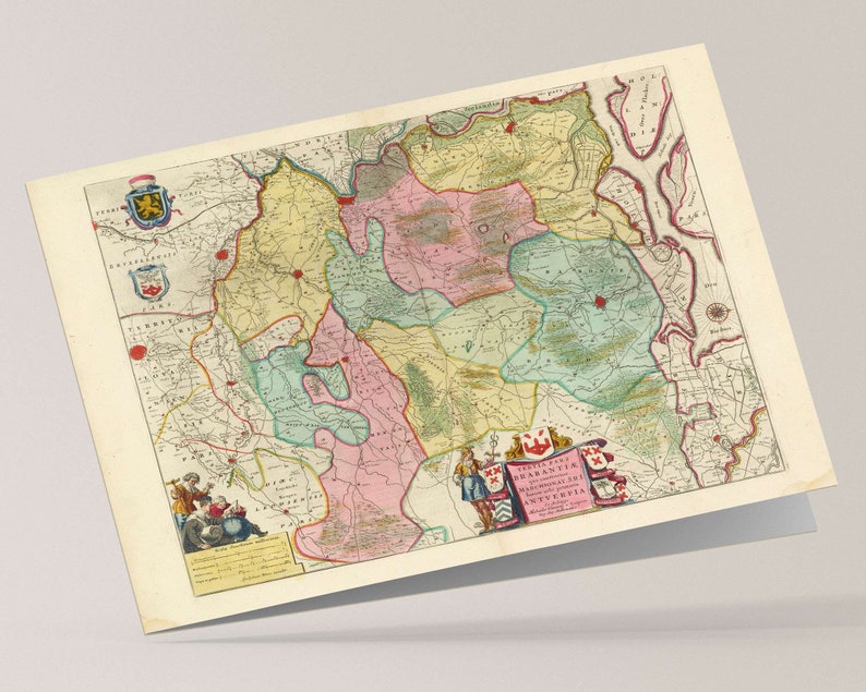 Antwerp Old Map Rijkevorsel Brecht Beerse Wuustwezel - Etsy