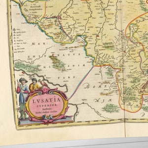 Map of Upper Lusatia } Old German Map: Bautzen Budyin, Lbau, Weienberg ...