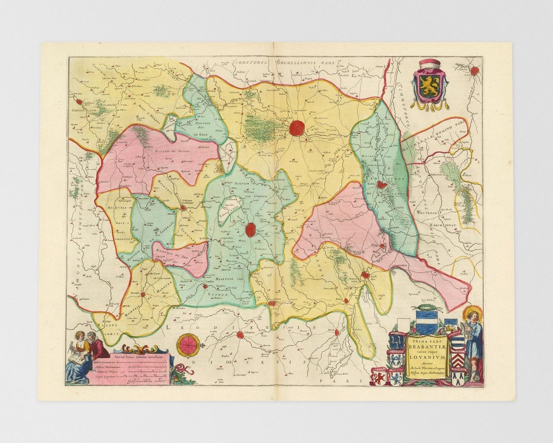 Map of Flemish Brabant | Tienen, Leuven, Heverlee, Jodoigne, Landen ...