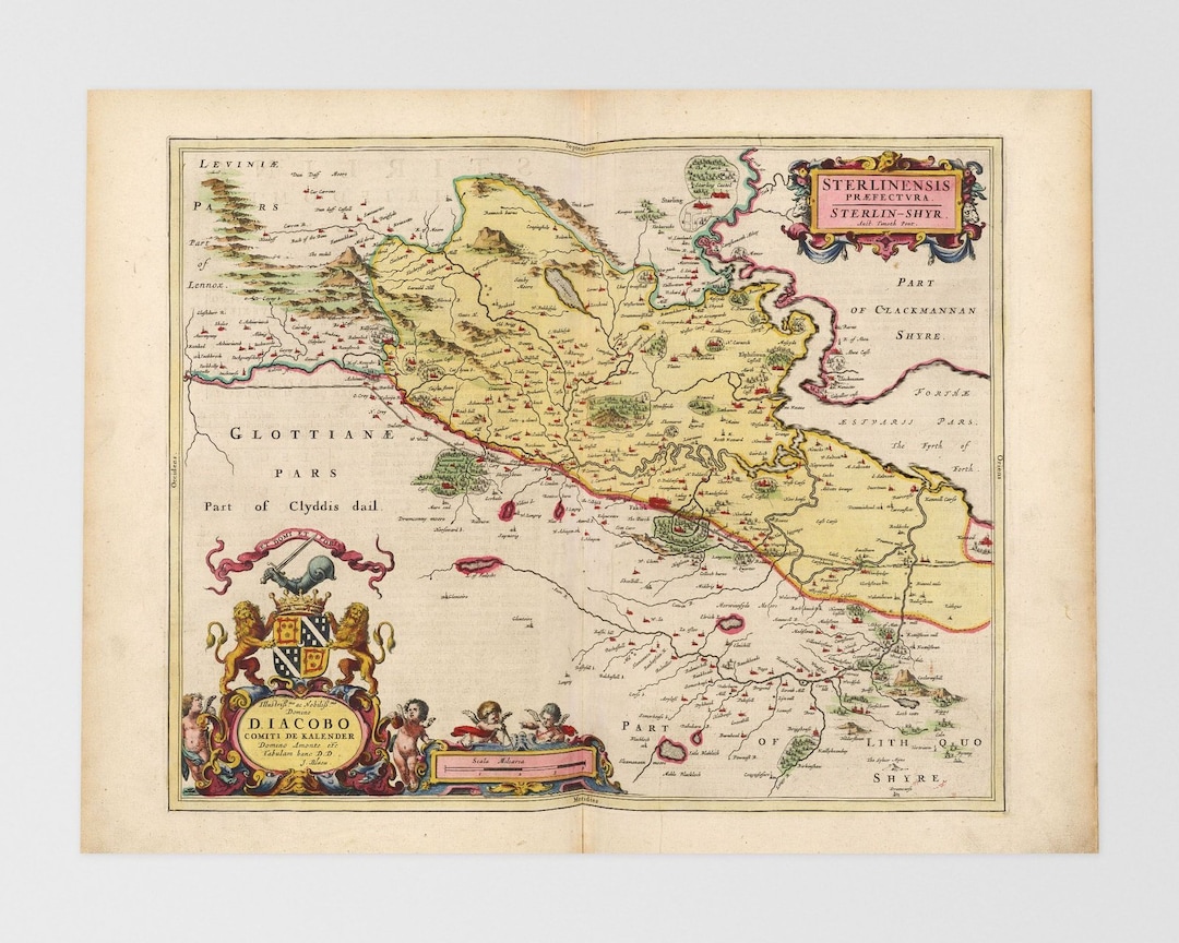 Map of Stirlingshire | Cumbernauld, Coatbridge, Airdrie, Stirling ...