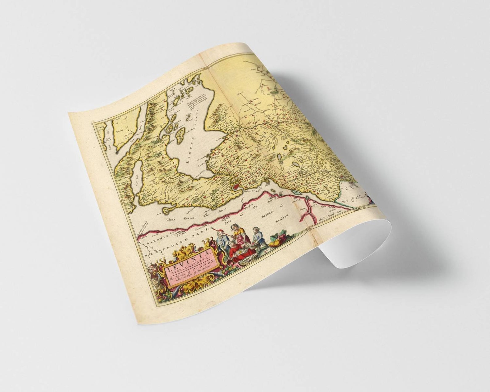 Stirling Council Old Map Gartocharn, Croftamie, Killearn, Drymen ...
