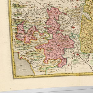 Old Map Piedmont | Asti, Torino, Alessandria, Vercelli, Casale ...
