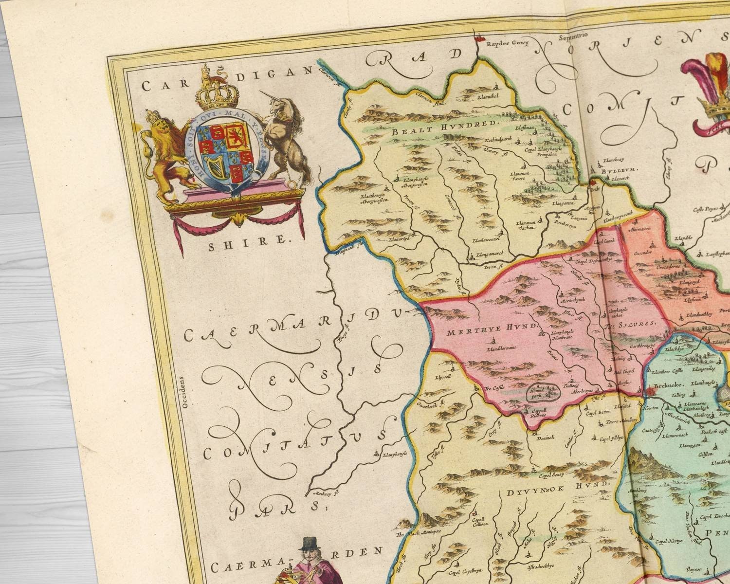 Breconshire Old Map Brecon, Merthyr Cynog, Talachddu, Llanddew, South ...