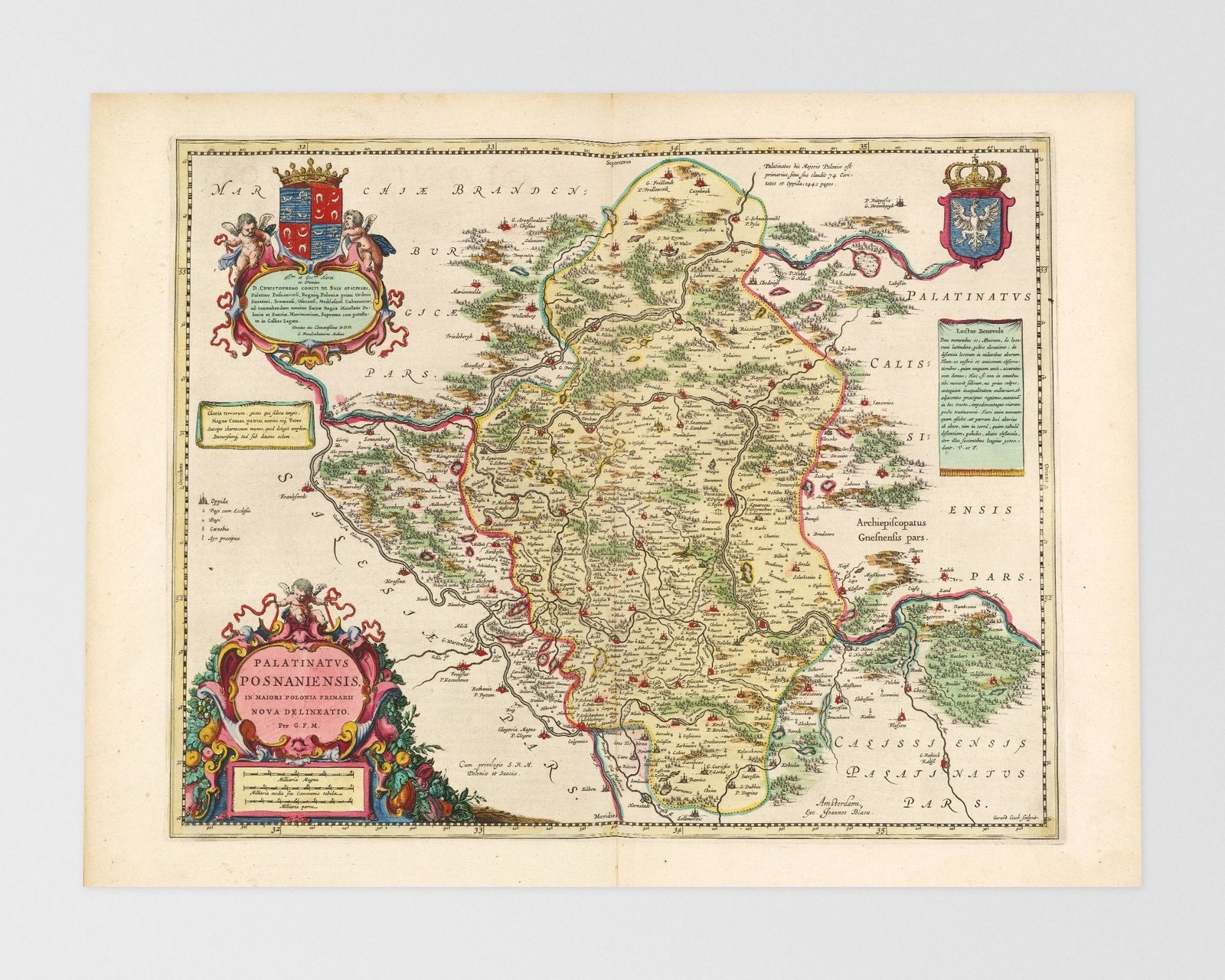Greater Poland Old Map Wolsztyn, Nowy Tomyl, Zielona Gra, Pozna, Poland ...