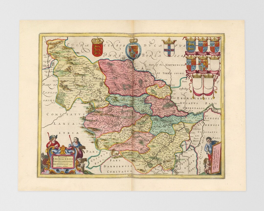 Old Map West Yorkshire Leeds, Wakefield, Bradford, Otley, Ossett, West ...