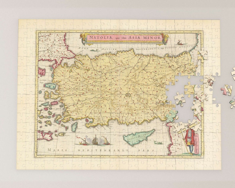 Turkey Old Map Istanbul Ankara Konya Nicosia Adana - Etsy