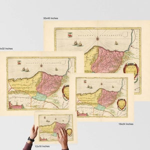 Basque Country Old Map Durango, Azkoitia, Azpeitia, Bergara, Arrasate ...