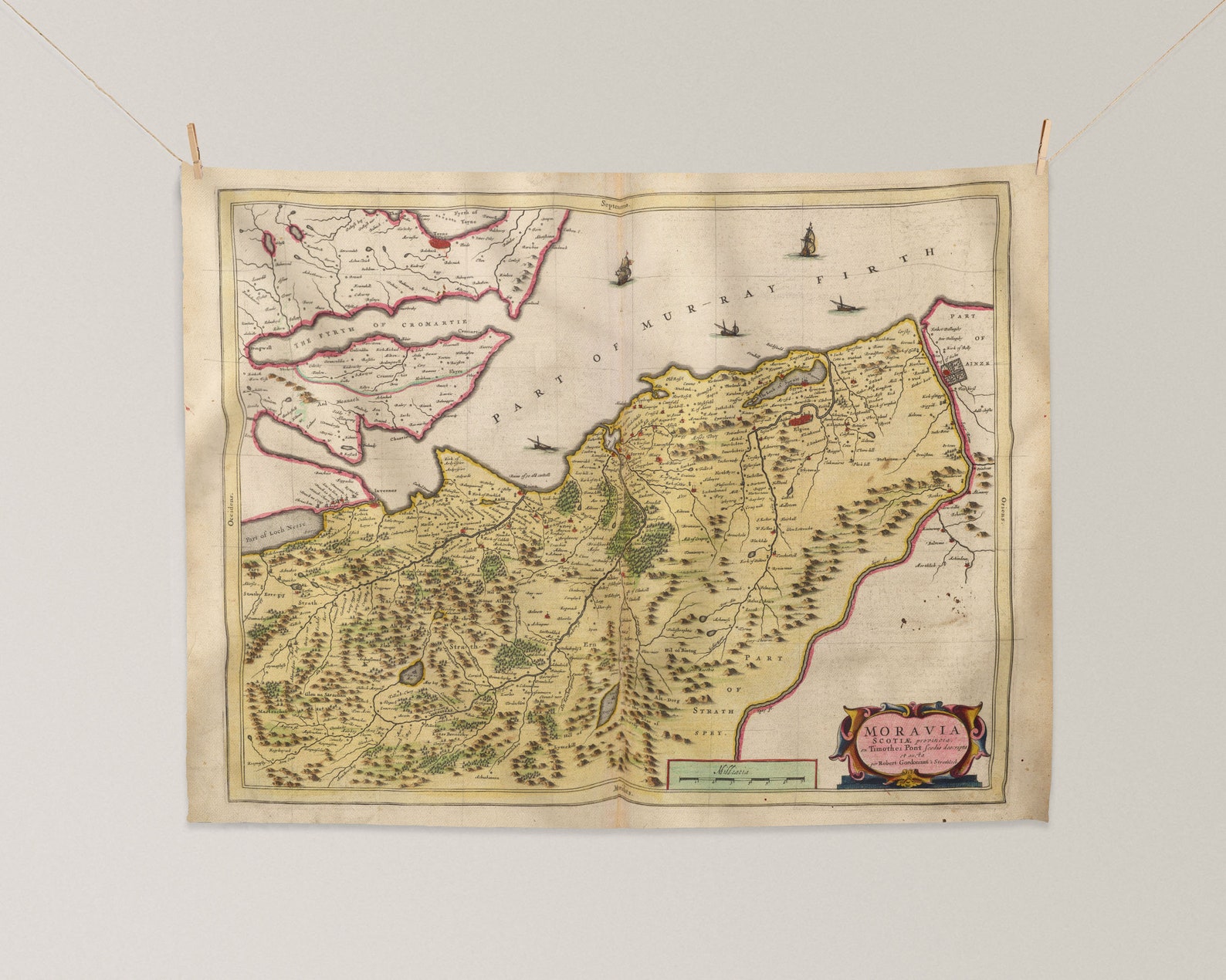 Moray Old Map Forres Nairn Dyke Kintessack Auldearn - Etsy