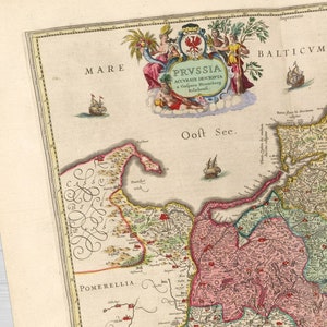 Old Map Poland | Lidzbark Warmiski, Braniewo, Eastern Europe, Poland ...