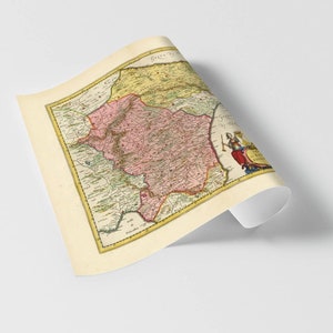 Basilicata Old Map Matera, Pisticci, Ginosa, Potenza, Policoro, Apulia ...