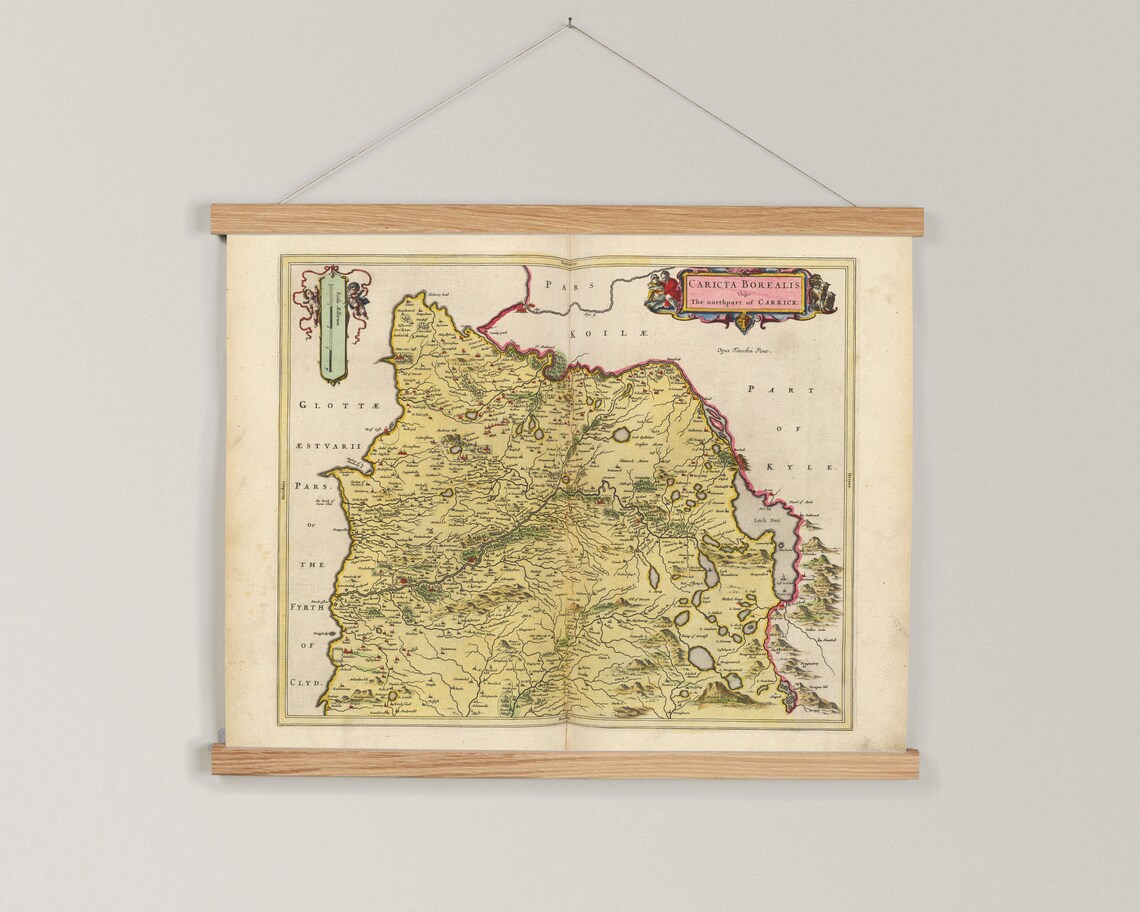 Ayrshire Old Map Straiton Ayr Maybole Dalmellington - Etsy