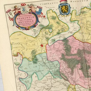 Old Map Brussels Bruxelles Brussel, Etterbeek, Anderlecht, Belgium ...