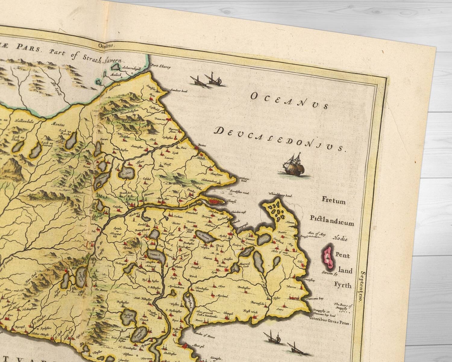 Map of Caithness } Gift for Scottish Dad: Watten, Houstry, Halkirk - Etsy