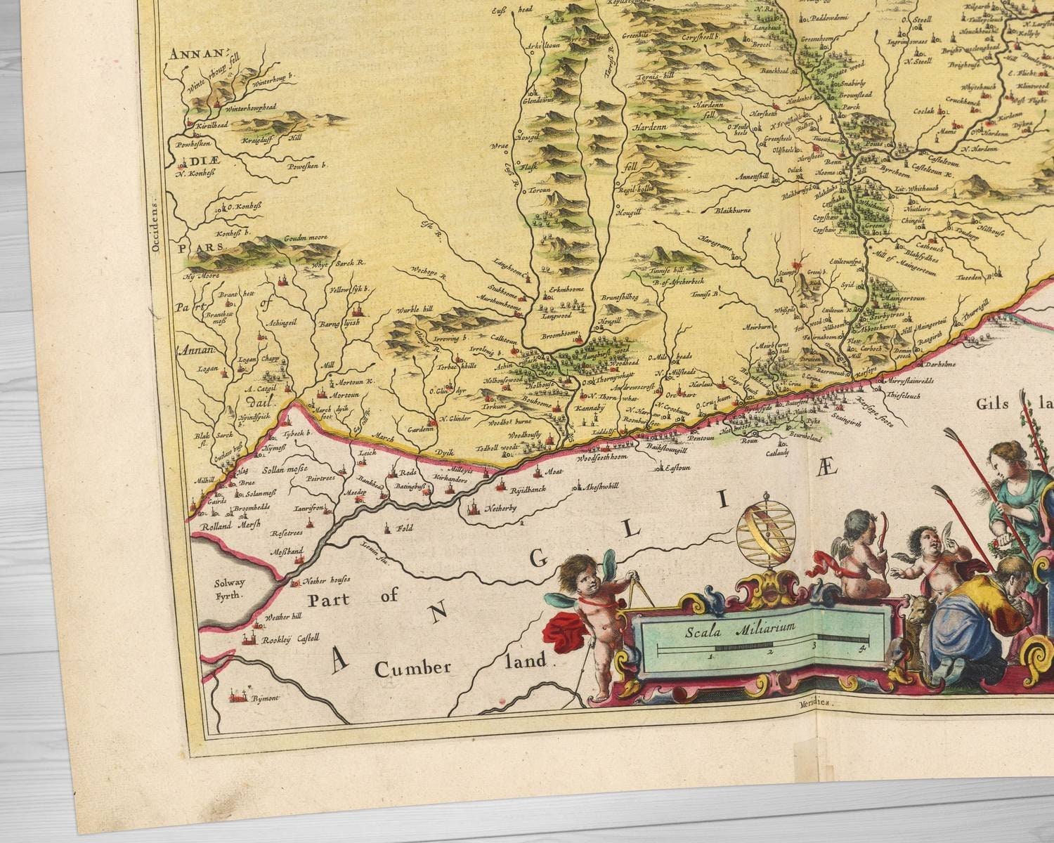 Liddesdale Old Map Newcastleton, Langholm, Rowanburn, Canonbie ...