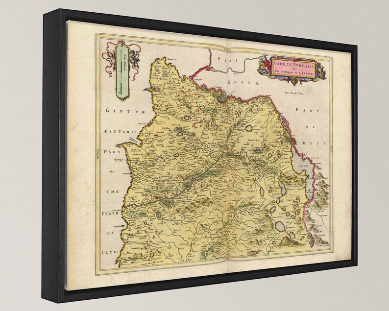 Ayrshire Old Map Straiton Ayr Maybole Dalmellington - Etsy