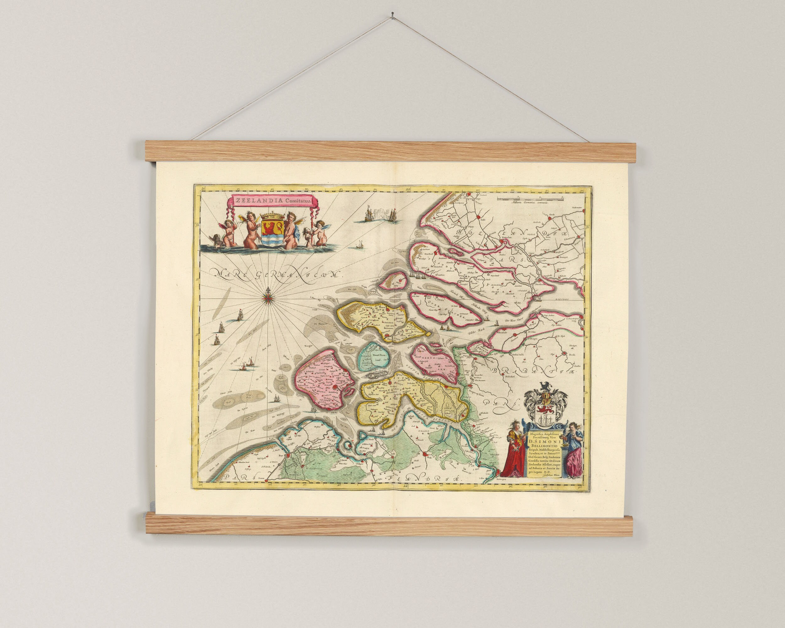 Zeeland Old Map Middelburg Zierikzee Goes Yerseke - Etsy