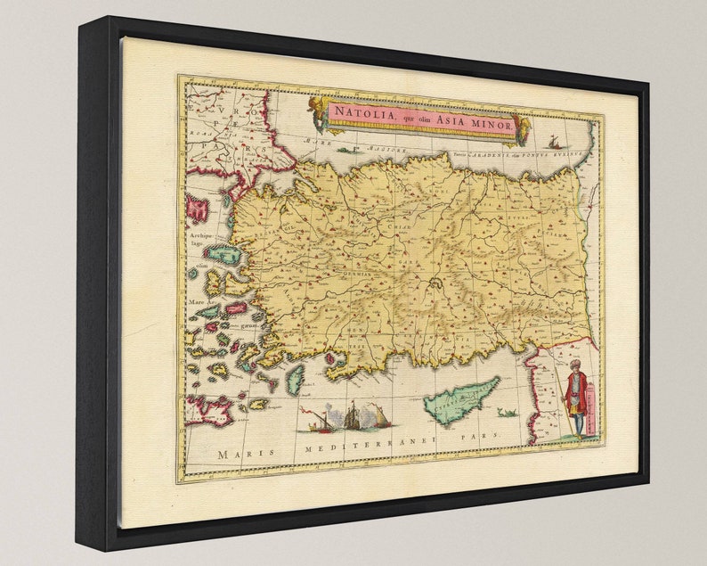 Turkey Old Map Istanbul Ankara Konya Nicosia Adana - Etsy