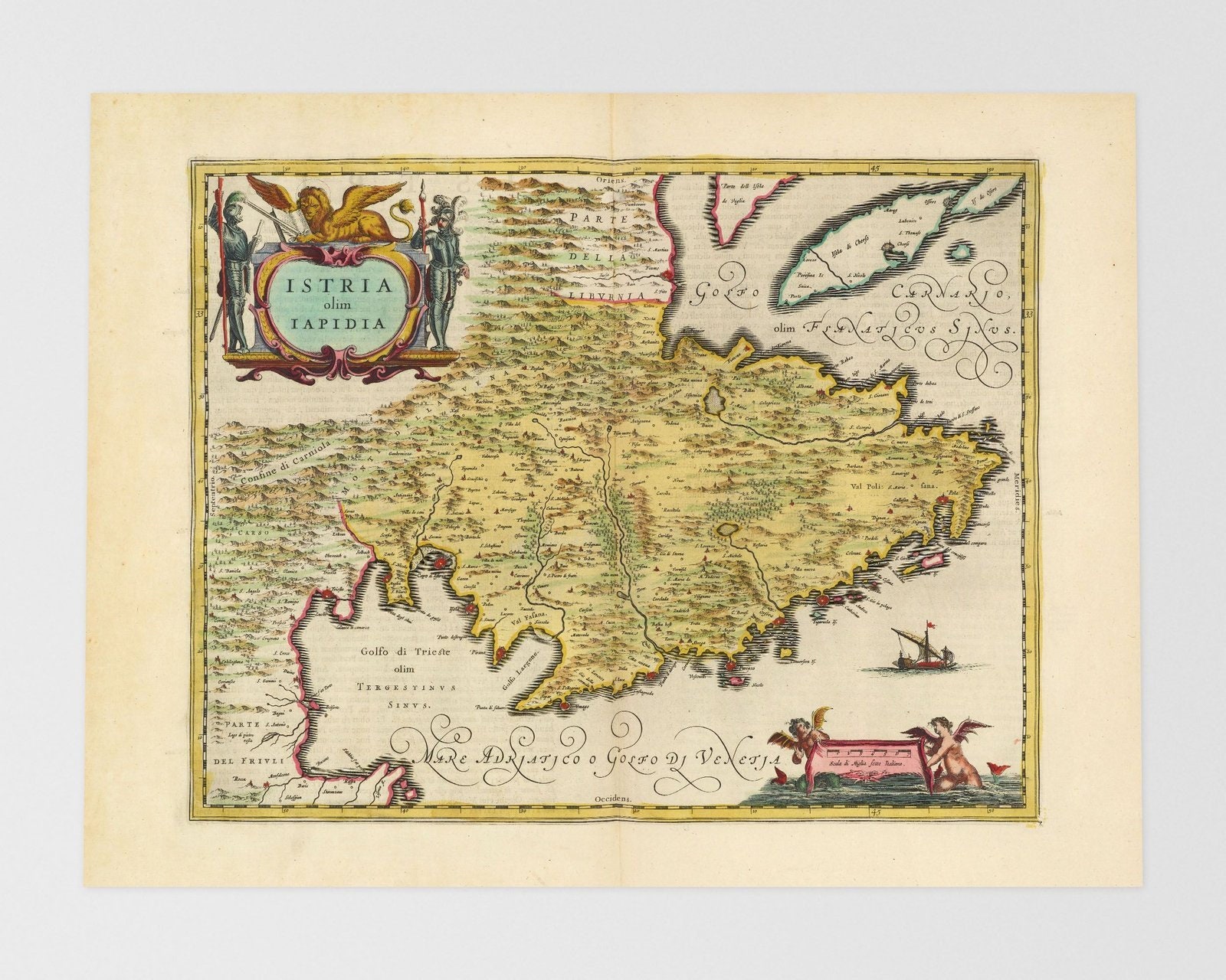 Istria Old Map Buzet Pazin Koper Capodistria Sveti - Etsy