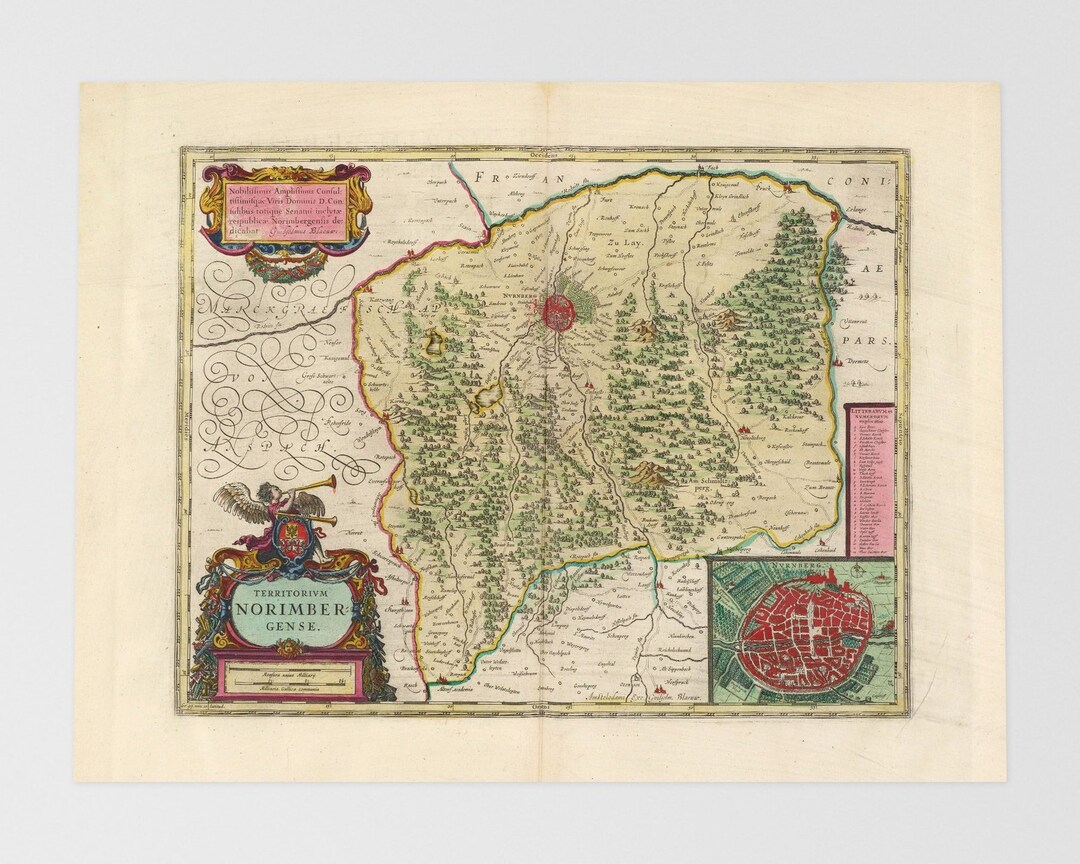 Bavaria Old Map Nrnberg, Wendelstein, Feucht, Frth, Bavaria Germany ...