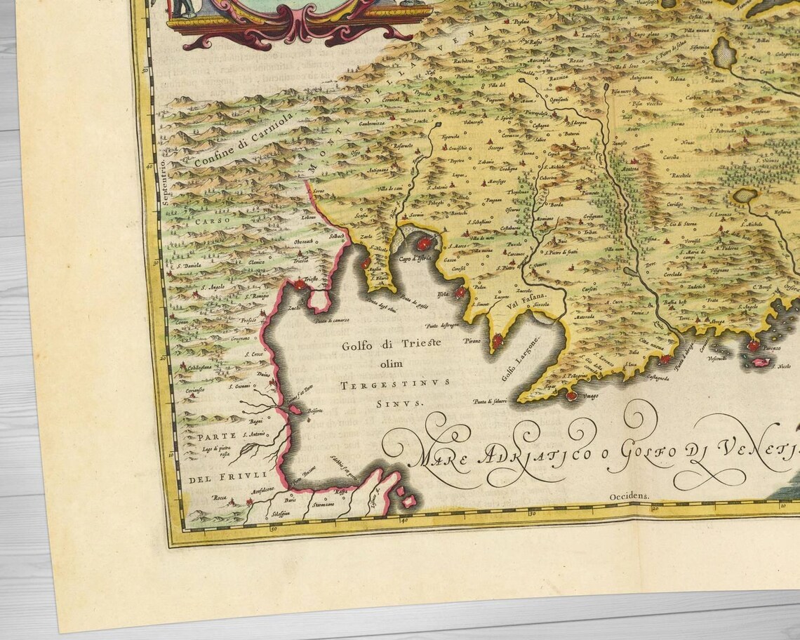 Map of Istria } Gift for Italian Dad: Buzet, Pazin, Koper Capodistria ...
