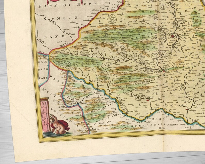 Map of North East England Old Map } Historical Map Shows: durham ...