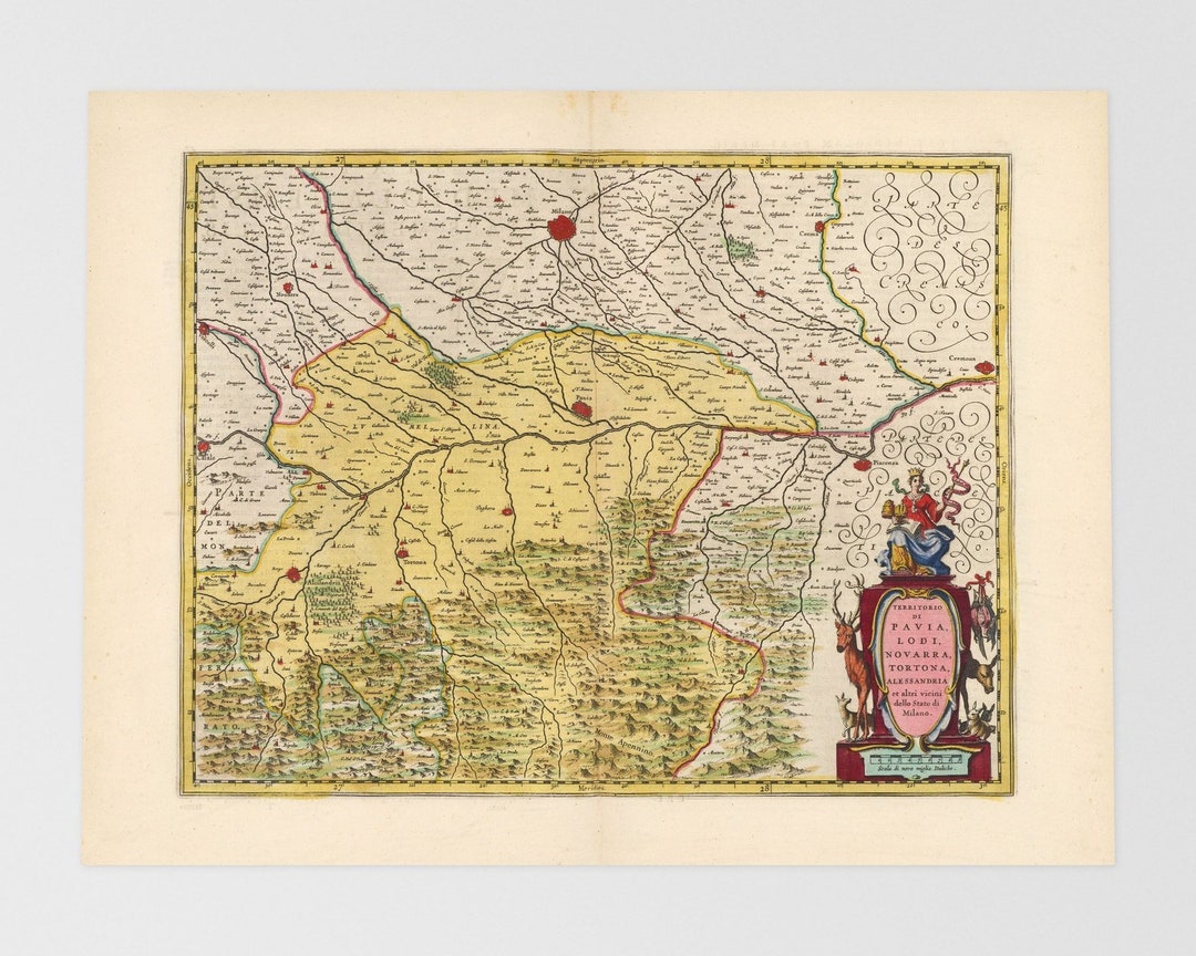 Map of Lombardy | Pavia, Voghera, Lodi, Santangelo Lodigiano, Tortona ...