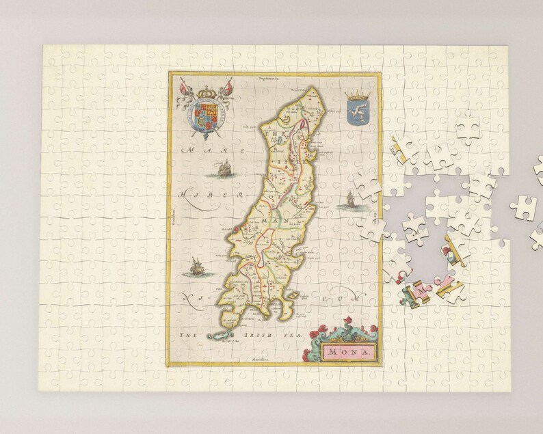 Old Map of Isle of Man Douglas Peel Castletown Isle of - Etsy