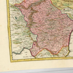 Basilicata Old Map Matera, Pisticci, Ginosa, Potenza, Policoro, Apulia ...