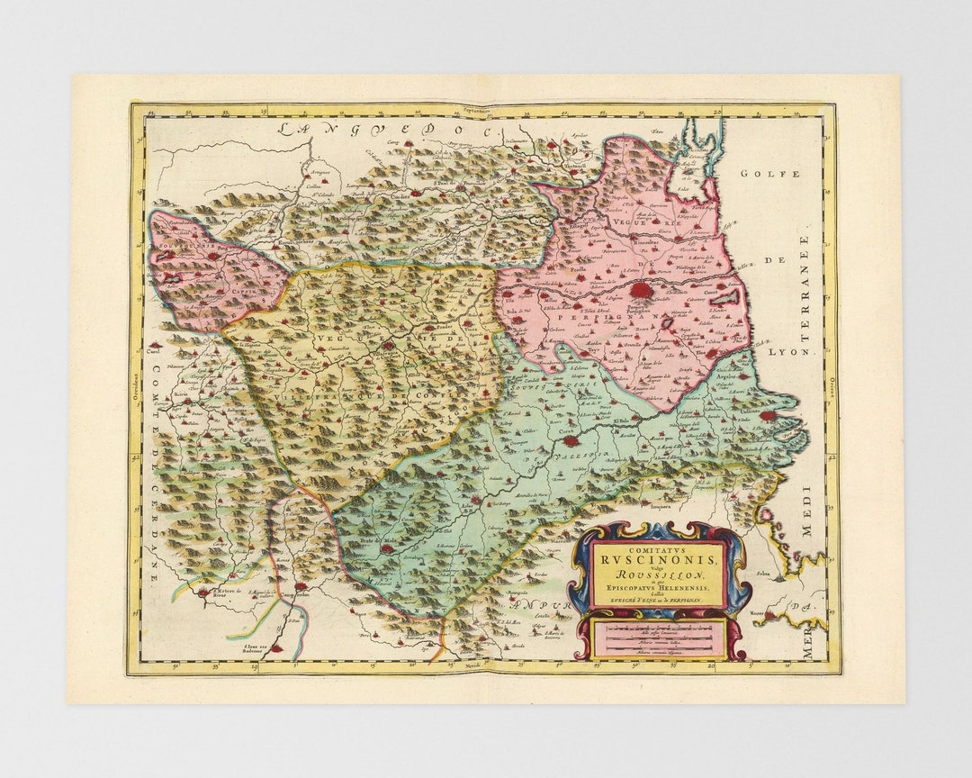 Map of Roussillon | Perpignan, Prades, Cabestany, Argels Sur Mer ...