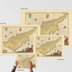 Old Map Cyprus | Gazimausa, Girne, Lefkoa, Northern Cyprus, Cyprus ...