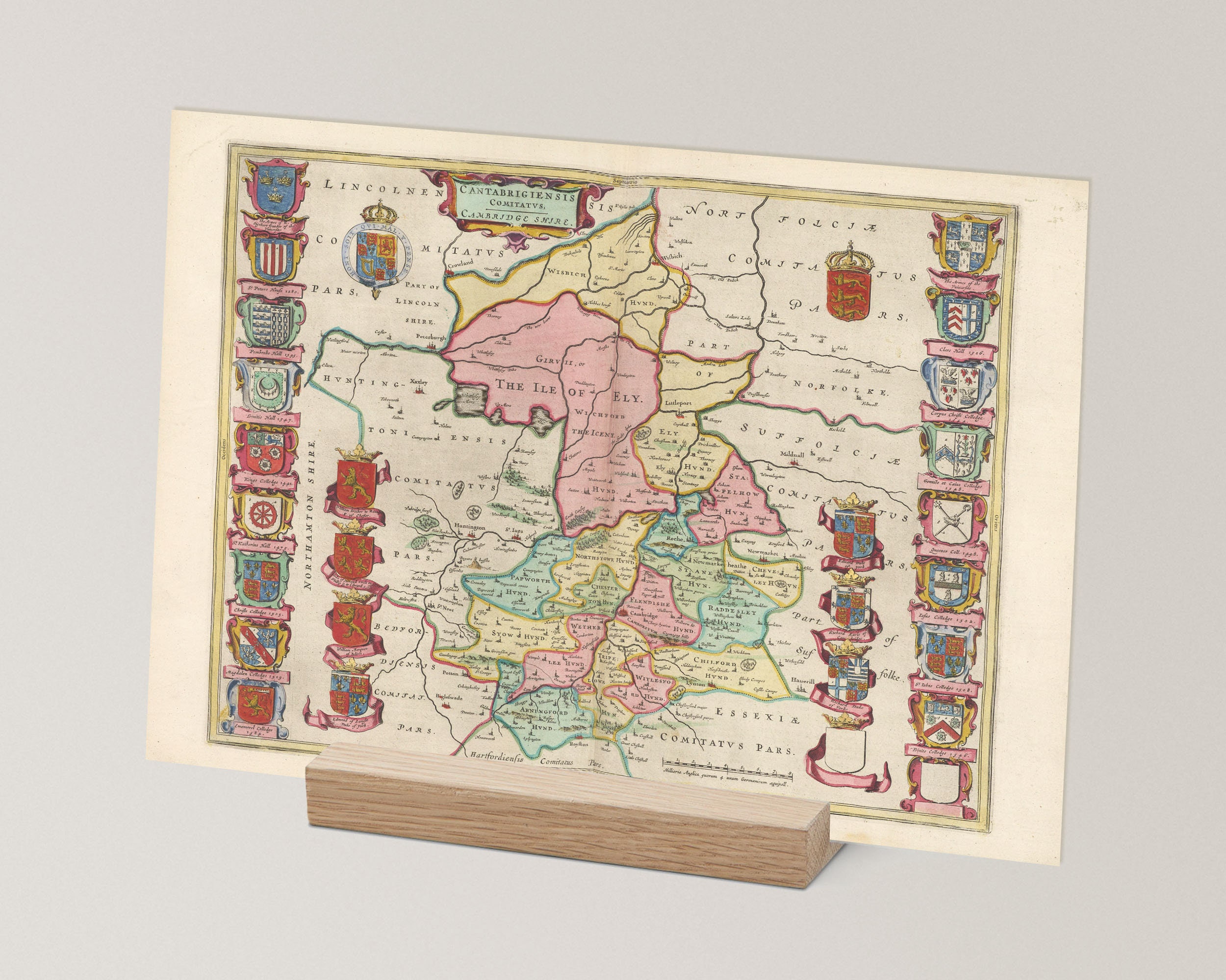 Cambridgeshire Old Map Ely St Ives Chatteris Cambridge - Etsy UK