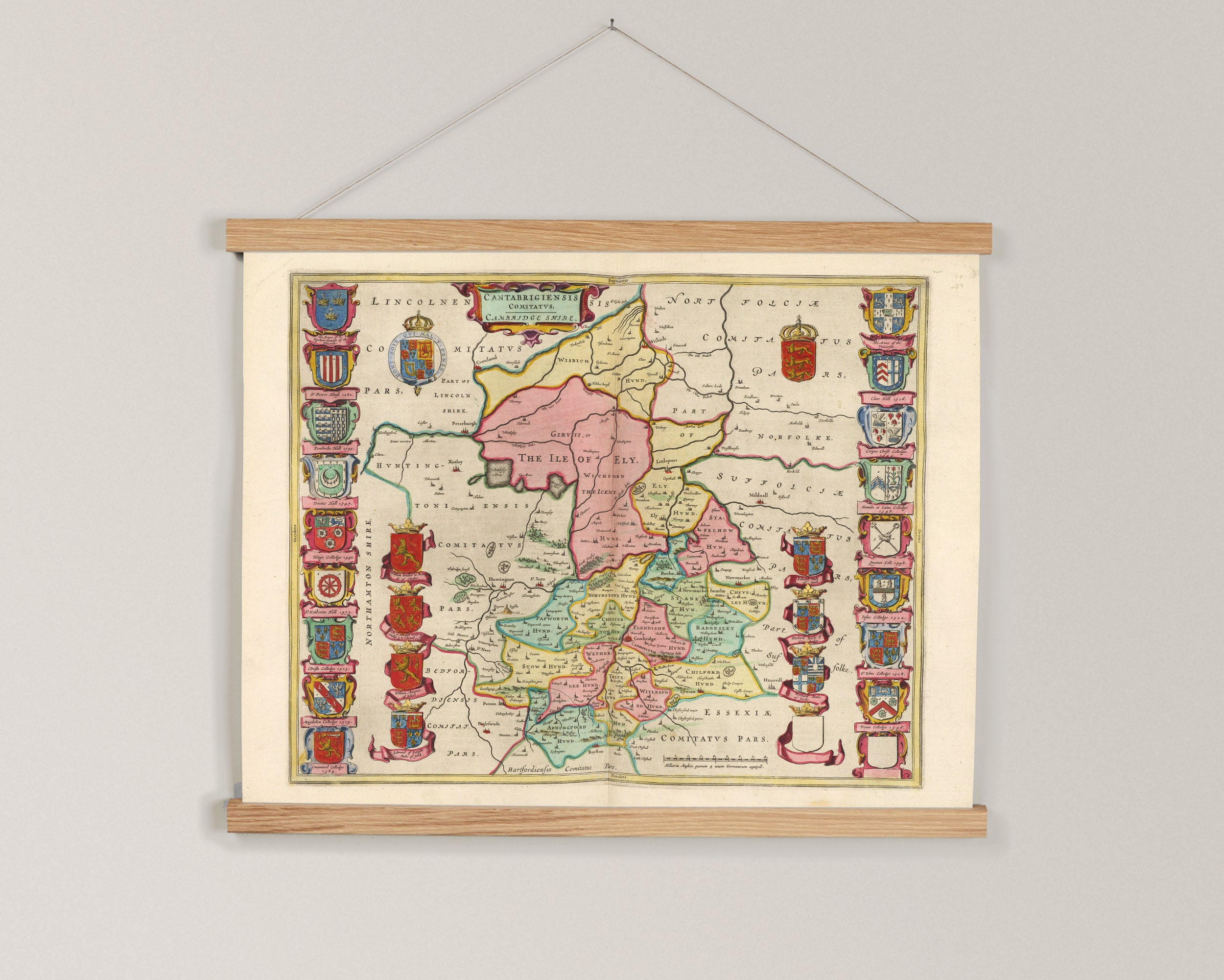 Cambridgeshire Old Map Ely St Ives Chatteris Cambridge - Etsy UK