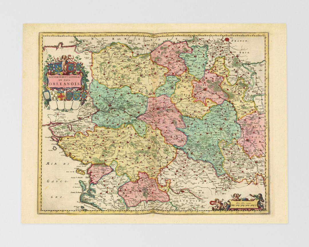 Map of France | Tours, Poitiers, Le Mans, Angers, Orlans, West France ...