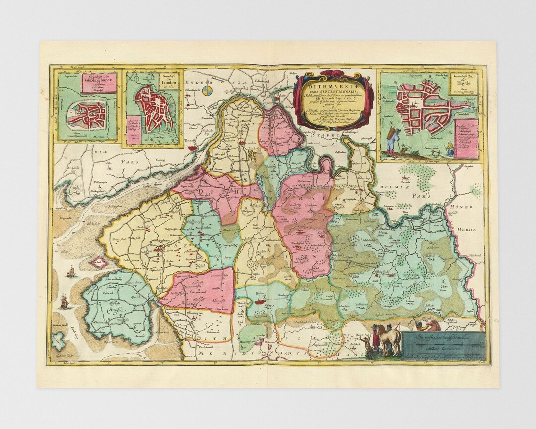 Old Map Dithmarschen | Weddingstedt, Wiemerstedt, Stelle Wittenwurth ...