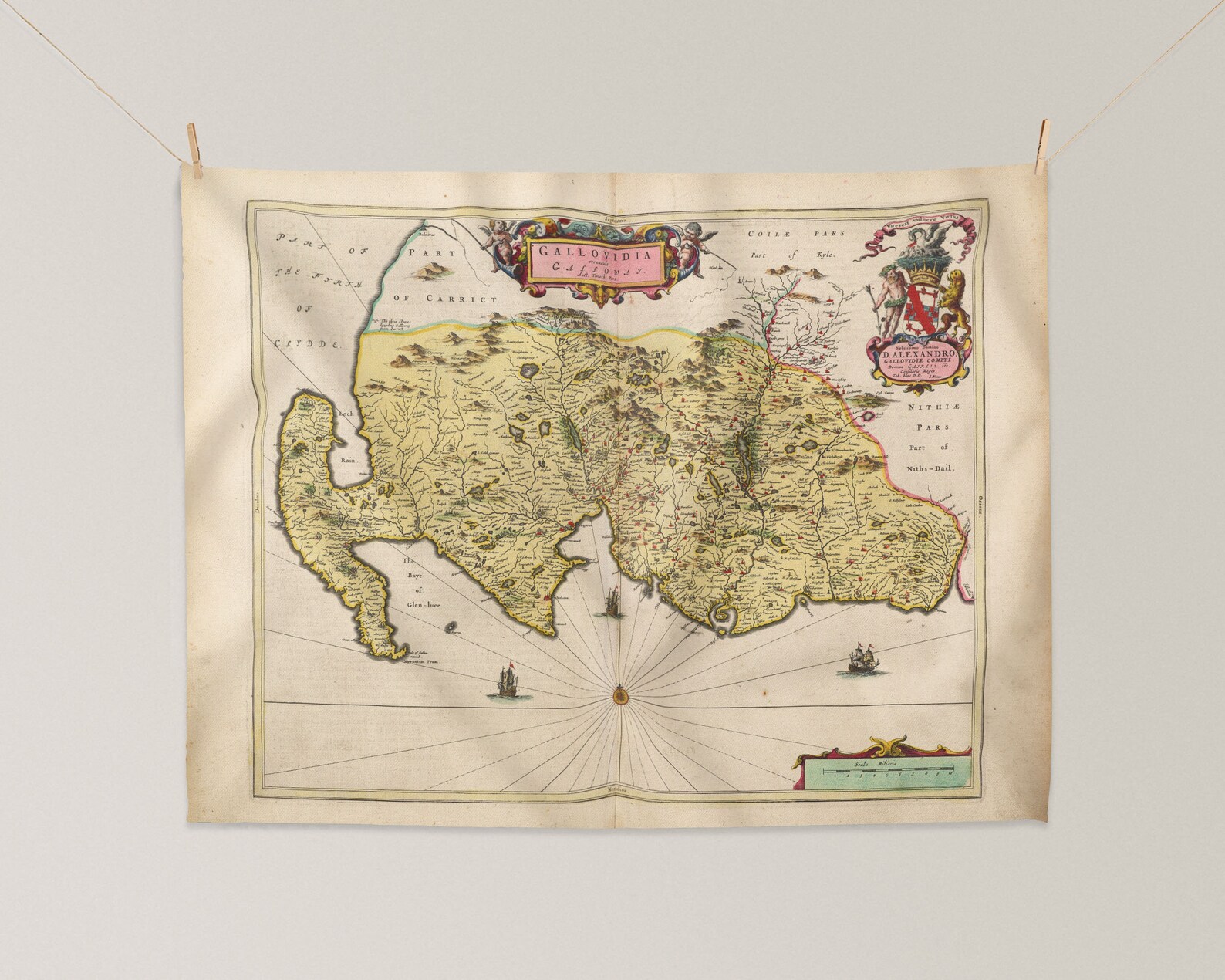 Dumfries and Galloway Old Map Wigtown Newton Stewart - Etsy