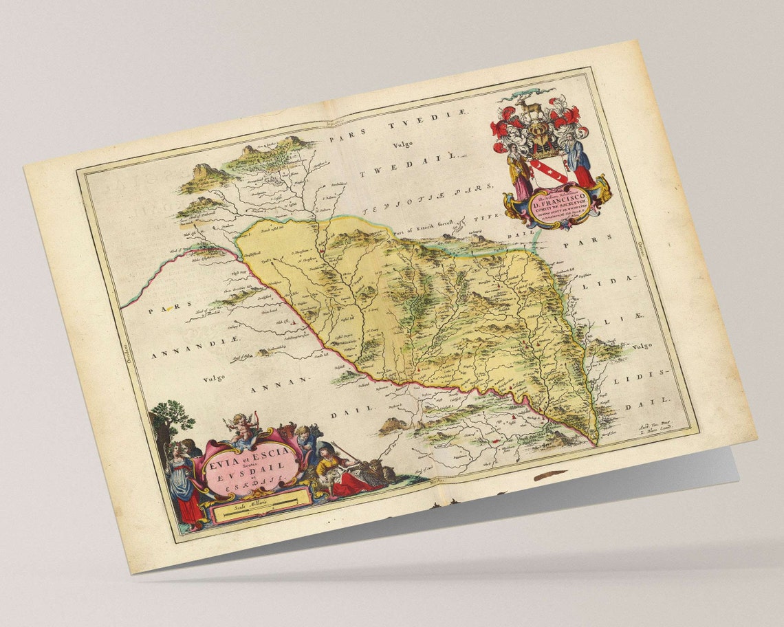 Dumfries Galloway Old Map Bentpath Eskdalemuir Langholm - Etsy