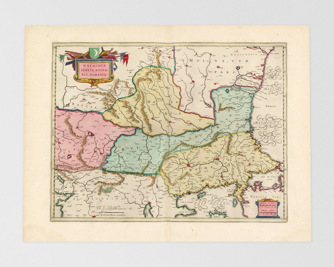 Map of Eastern Europe } Gift for European Dad: Bucharest, Sofia ...