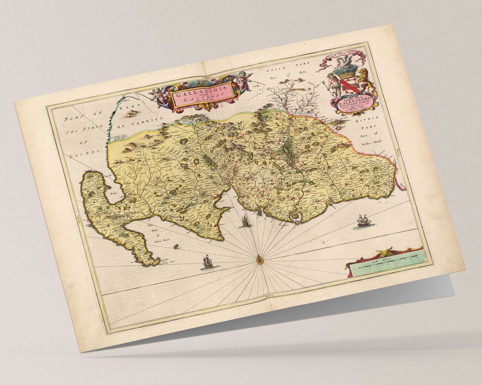 Dumfries and Galloway Old Map Wigtown Newton Stewart - Etsy