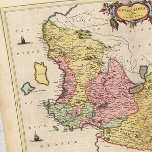 Old Map North Ayrshire Beith, Paisley, Largs, Kilmarnock, Kilwinning ...