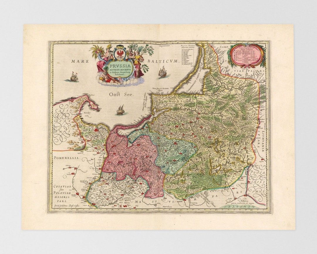 Old Map Poland | Lidzbark Warmiski, Braniewo, Eastern Europe, Poland ...