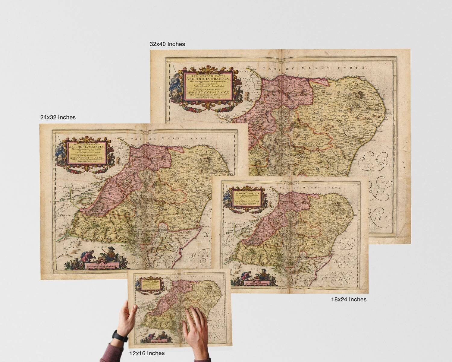 Aberdeenshire Old Map Alford, Inverurie, Rhynie, Gartly, Keig ...
