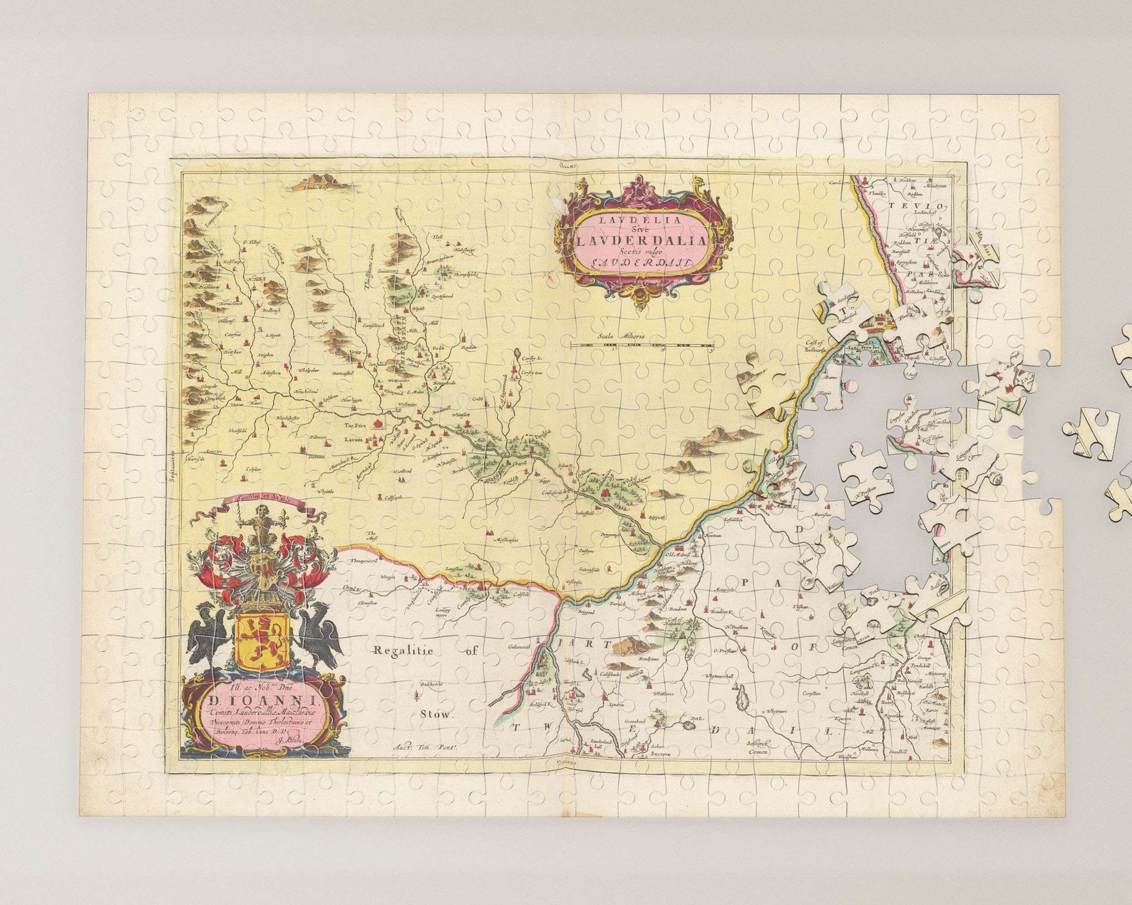 Scottish Borders Old Map Galashiels Earlston Redpath - Etsy