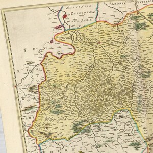 Map of Saxony } German Map: Chemnitz, Flha, Hohenstein Ernstthal - Etsy